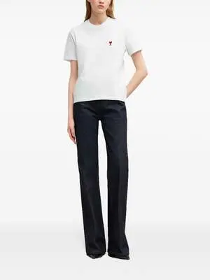 AMI Paris De Coeur" Organic Cotton T-shirt - White