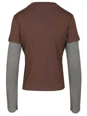 Miu Miu Long-sleeved Double-layer T-shirt