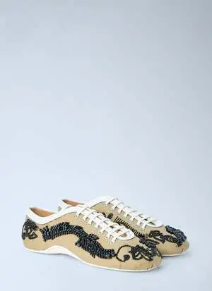 Dries Van Noten Embroidered Lace-up Sneakers - Multicolor