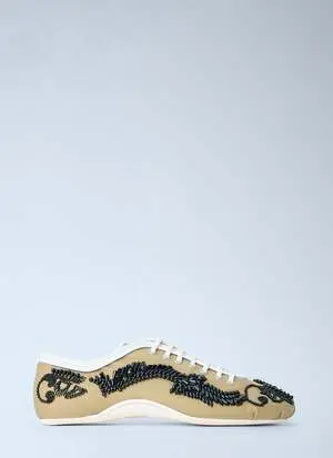 Dries Van Noten Embroidered Lace-up Canvas Sneakers - Multicolor