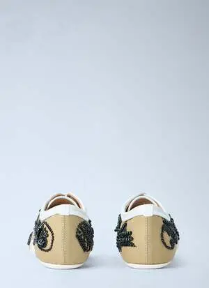 Dries Van Noten Embroidered Lace-up Canvas Sneakers - Multicolor