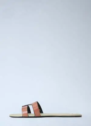 Saint Laurent Mabrouka Leather Slide Sandals