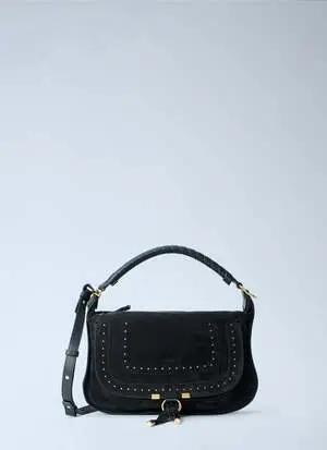Chloé Marcie Medium Studded Suede Shoulder Bag