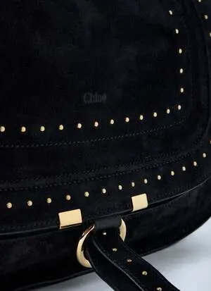 Chloé Marcie Medium Studded Suede Shoulder Bag