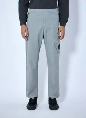 Stone Island Cargo Trousers With Elasticated Waistband - Gray