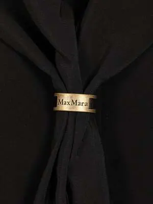 Max Mara Silk Shirt With Scarf Detail - Black