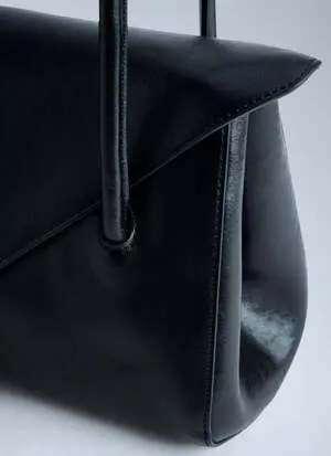 Marni East West Flap Closure Shoulder Bag - Black