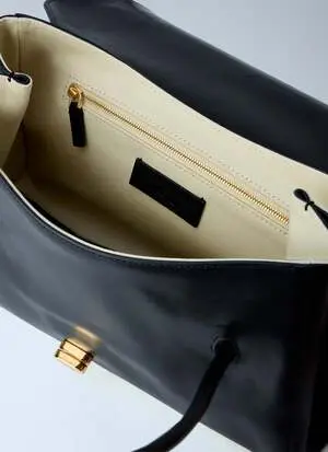 Marni East West Flap Closure Shoulder Bag - Black