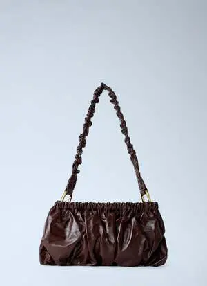 Marni Ruched Leather Shoulder Bag