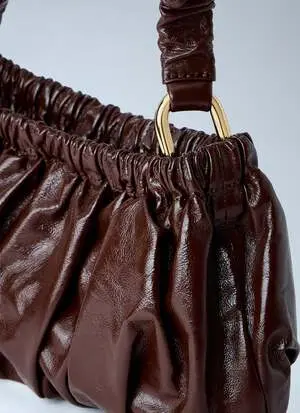Marni Ruched Leather Shoulder Bag