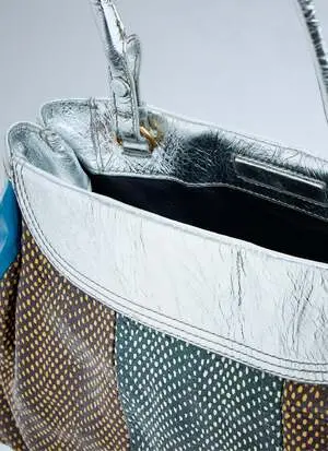 Dries Van Noten Textured Leather Shoulder Bag