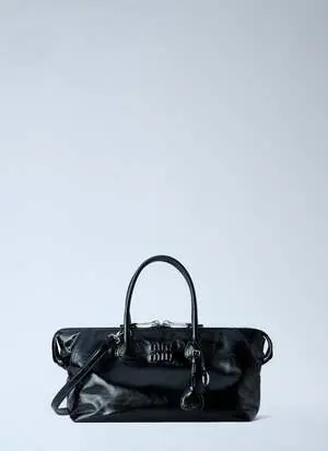 Miu Miu Leather Top Handle Bag - Black