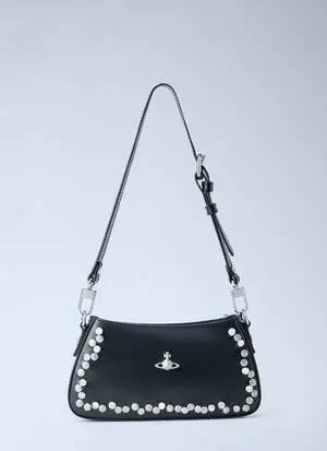 VIVIENNE WESTWOOD Tasha Studded Shoulder Bag - Black
