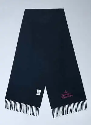 VIVIENNE WESTWOOD Embroidered Fringe Scarf