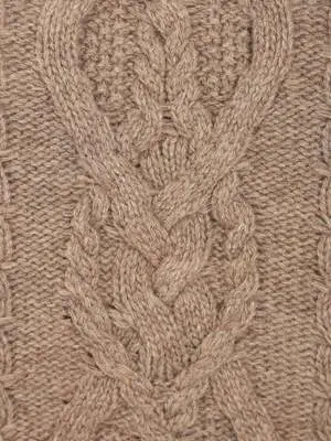 Max Mara Alben" Wool Sweater With Crew Neck And Ribbed Details - Cream