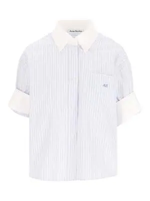Acne Studios Short-sleeved Striped Shirt - Blue