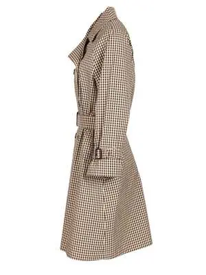 Max Mara Water-repellent Cotton Blend Twill Trench Coat