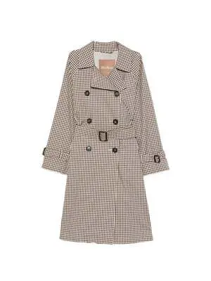 Max Mara Water-repellent Cotton Blend Twill Trench Coat