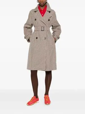 Max Mara Water-repellent Cotton Blend Twill Trench Coat