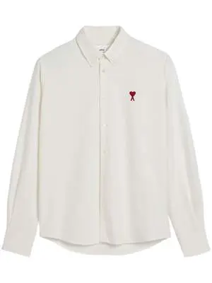AMI Paris De Coeur Cotton Shirt - White