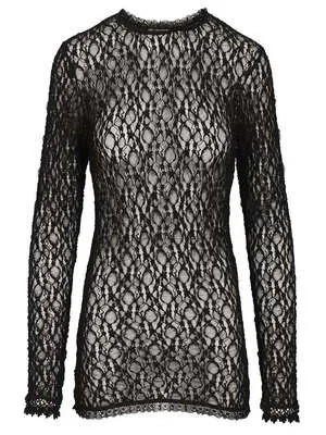 Isabel Marant Étoile Brany-gb Lace High Neck Top - Black