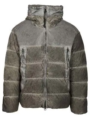 C.P. COMPANY Quilted Hooded Down Jacket - Black