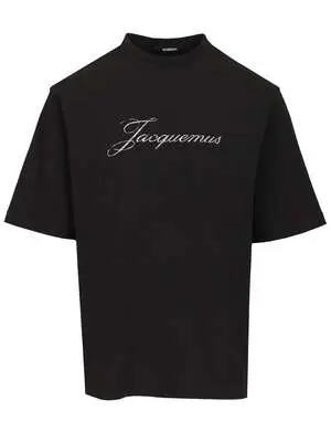 Jacquemus T-shirt With Writing - Black