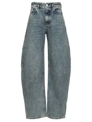 Alaïa Curved Denim Jeans - Blue