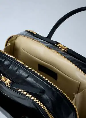 Marni Bauletto Small Leather Handbag - Black