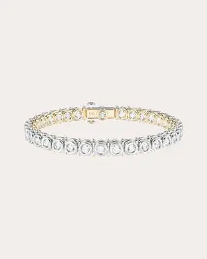 CHELSEA GABRIELLE Diamond Dualité Reversible Tennis Bracelet In Two Tone 18k