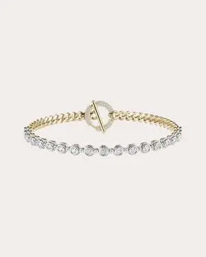 CHELSEA GABRIELLE Diamond Polarité Reversible Bracelet - Gold
