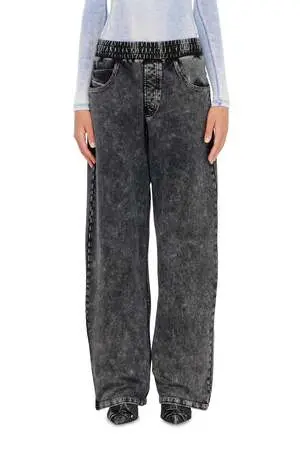 DIESEL® Sweatpants With Denim Effect