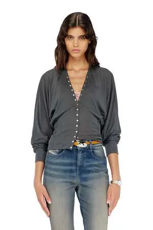 DIESEL® Tencel-blend Cardigan Top With Batwing Sleeves