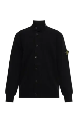 Stone Island Wool Cardigan - Black