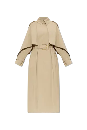 Balmain Trench Coat With Belt - Beige