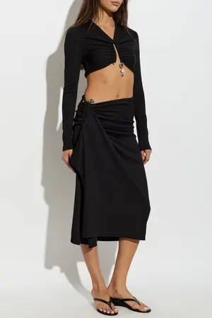 Christopher Esber Droplet Crystal Clasp Cascade Skirt