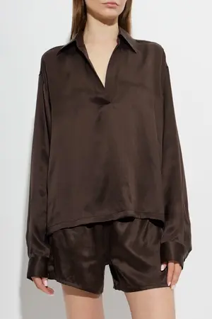 TOM FORD Silk Top With Long Sleeves