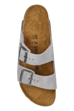 BIRKENSTOCK Arizona Suede Slides - Grey