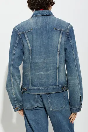 Alexander McQueen Denim Jacket With A 'vintage' Effect