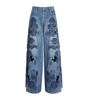 Alice + Olivia Sidney Laser-cut Jeans