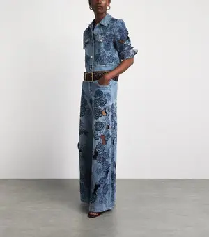 Alice + Olivia Sidney Laser-cut Jeans