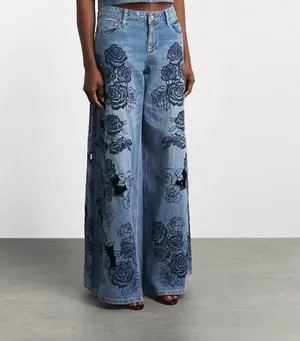 Alice + Olivia Sidney Laser-cut Jeans