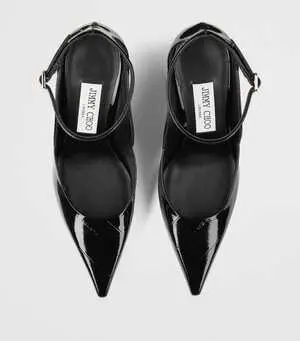 JIMMY CHOO Quinci 95 Patent Leather Pumps