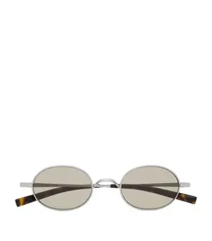 Saint Laurent Tortoiseshell Oval Sunglasses