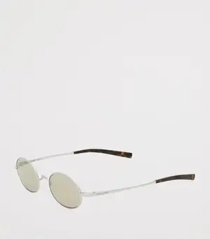 Saint Laurent Tortoiseshell Oval Sunglasses