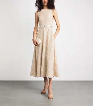 Safiyaa Maisie Tweed Midi Dress