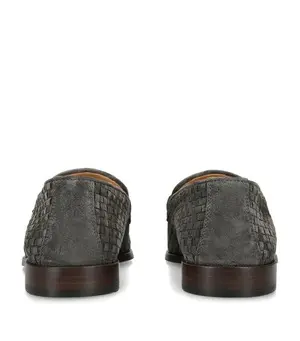 Brunello Cucinelli Suede Woven Loafers