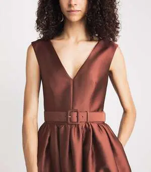 Roland Mouret Taffeta Midi Dress
