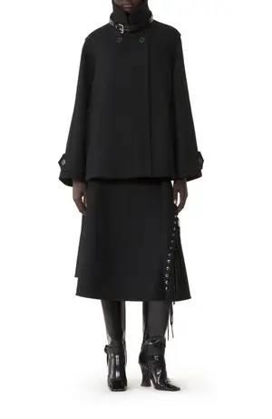 LANVIN Fringed Skirt In Double-faced Cashmere Wool