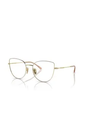 VOGUE EYEWEAR 53mm Cat Eye Optical Glasses - Brown